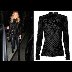 Balmain | Tops | Nwot Hm X Balmain Velvet Top | Poshmark